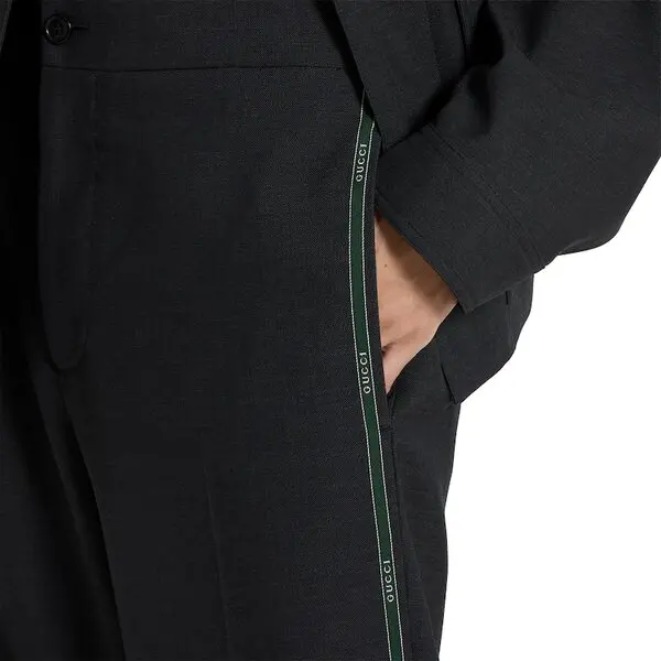 Gucci Wool Pants With Selvedge Detail
