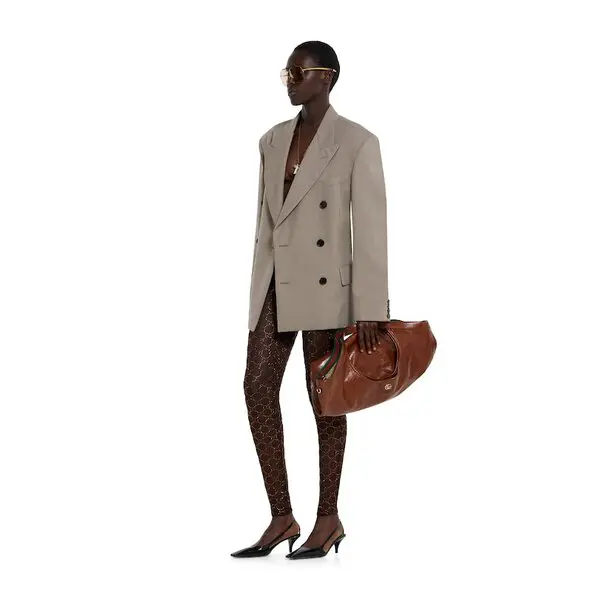 Gucci Double-breasted Wool Mouliné Jacket
