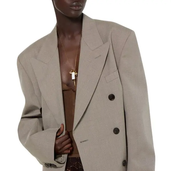 Gucci Double-breasted Wool Mouliné Jacket
