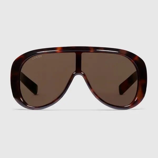 Gucci Rectangular Frame Sunglasses - Brown