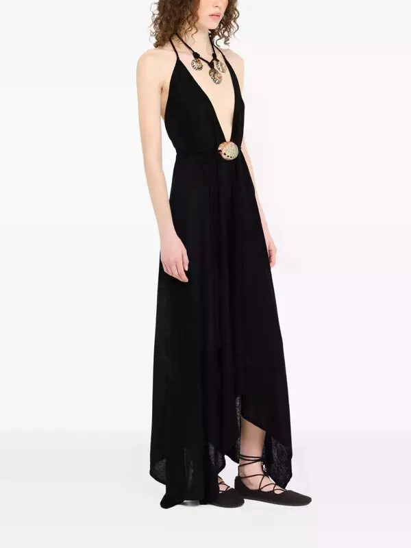 Alanui Embellished Halterneck Maxi Dress