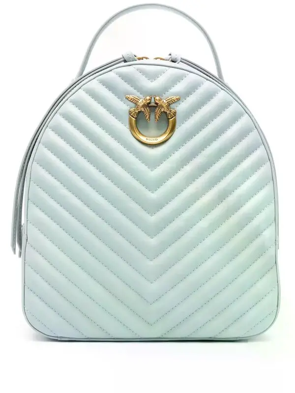 Pinko Love Quilted Leather Backpack