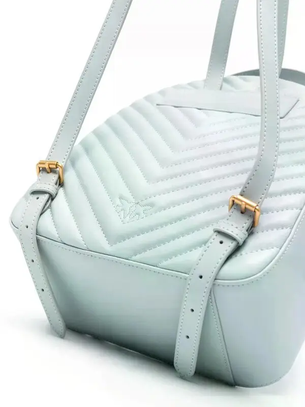 Pinko Love Quilted Leather Backpack