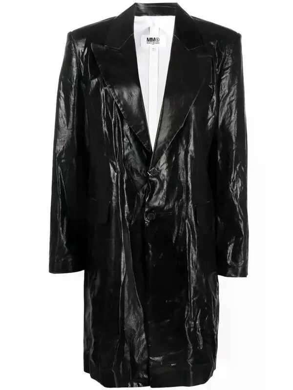 MAISON MARGIELA Coated Single-breasted Coat