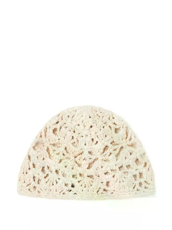 Alanui Crochet Beanie Hat - Neutrals