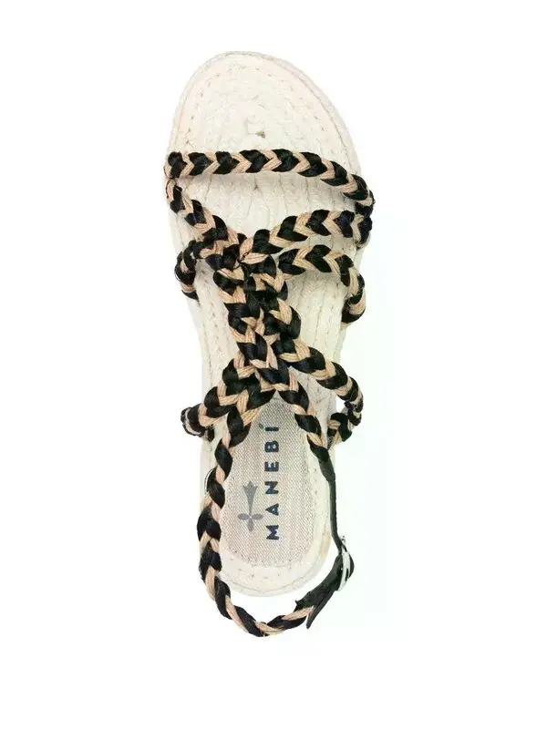 Manebí Flat Rope Sandals - Black