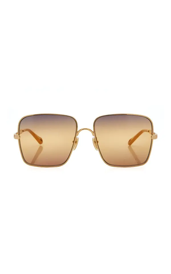 Chloé Aly Square-frame Sunglasses - Gold