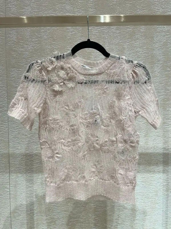 Dior Short Sleeve Knit - Pink