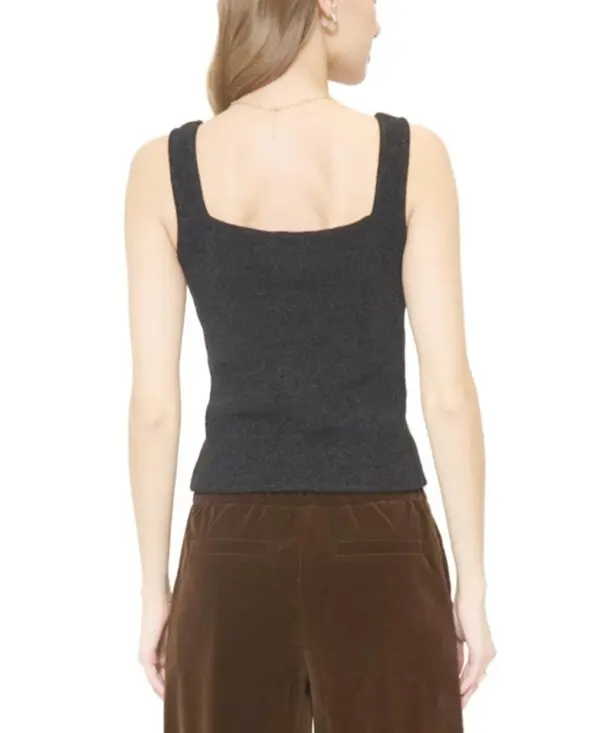Central Park West Chenille Button-up Tank