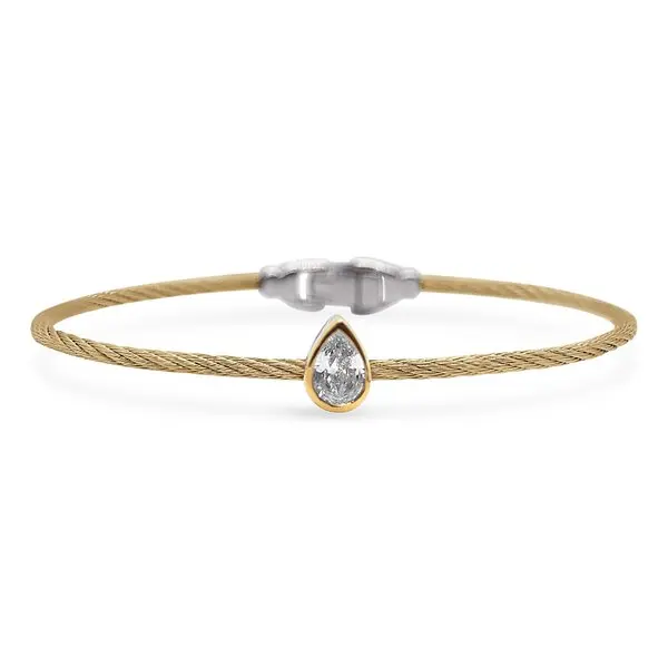Alor Day Diamonds 2mm Teardrop Lab Grown Diamond Bracelet - Yellow Cable/k Yellow Gold