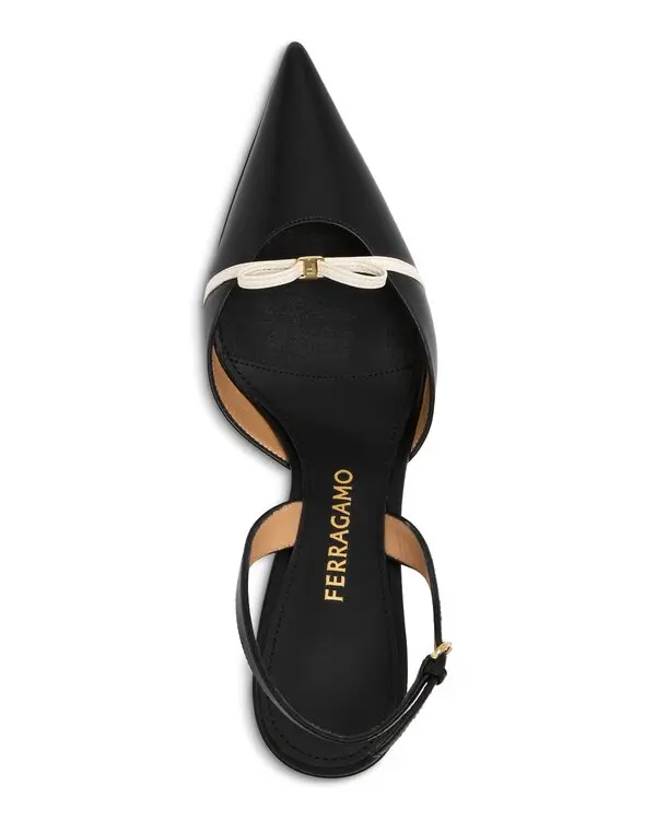FERRAGAMO Gylla 70 Slingback Pumps - Black