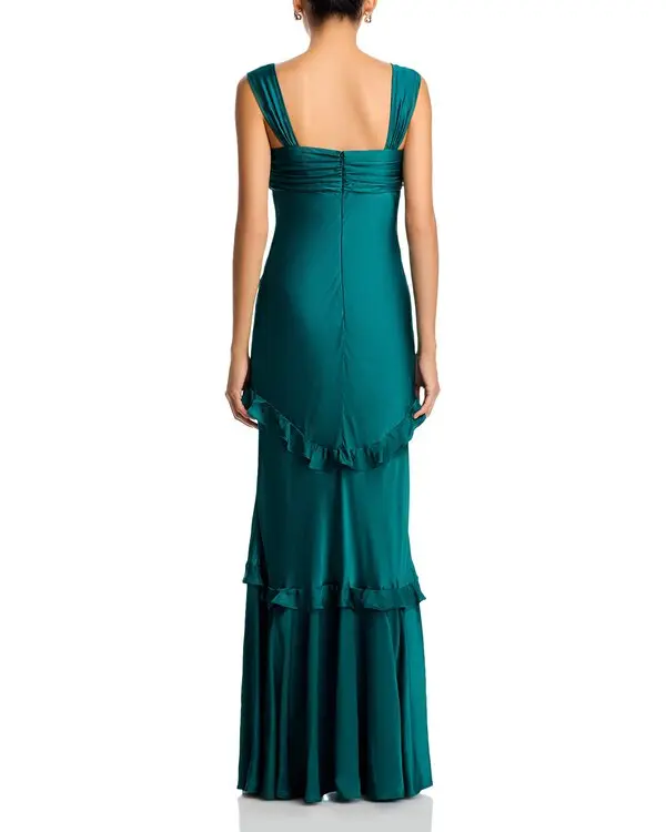 Saloni Selma Dress - Midnight Green