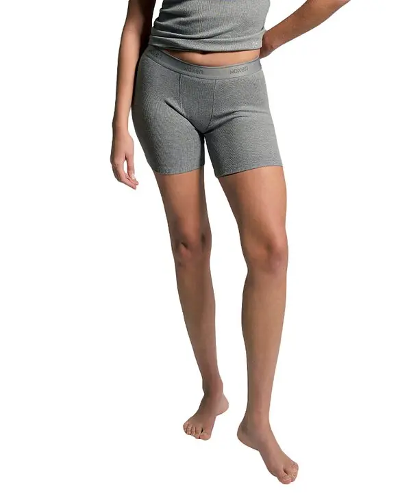 WOXER Baller Pima Cotton Rib Boxer Briefs - Heather Grey