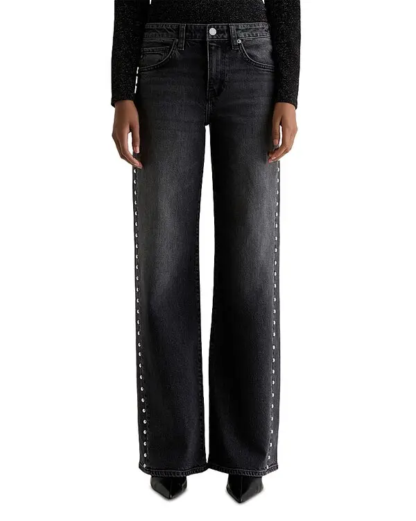Ag Adria Studded Wide Leg Jeans - Immensity
