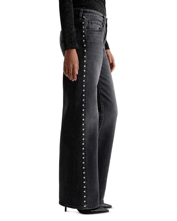 Ag Adria Studded Wide Leg Jeans - Immensity