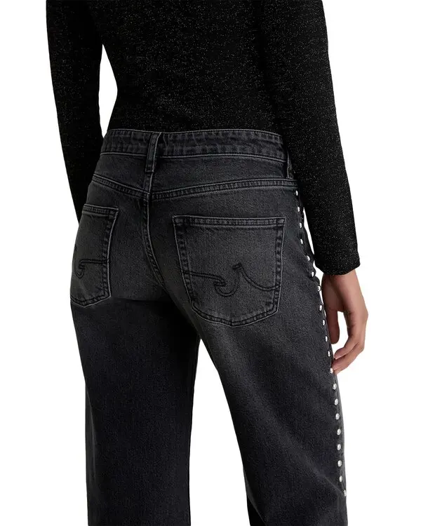 Ag Adria Studded Wide Leg Jeans - Immensity