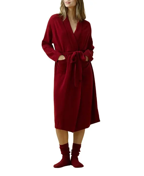 KIP Pure Cashmere Robe - Crimson