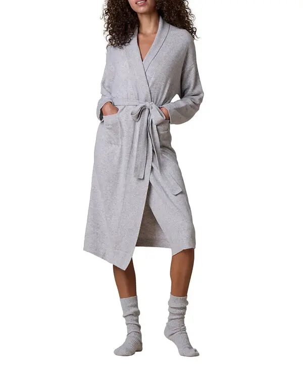 KIP Pure Cashmere Robe - Dove Grey