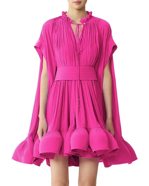 LANVIN Short Charmeuse Dress - Fuchsia