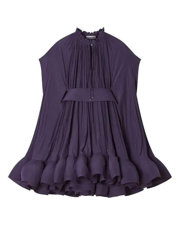 LANVIN Short Charmeuse Dress - Raisin