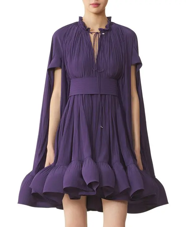 LANVIN Short Charmeuse Dress - Raisin