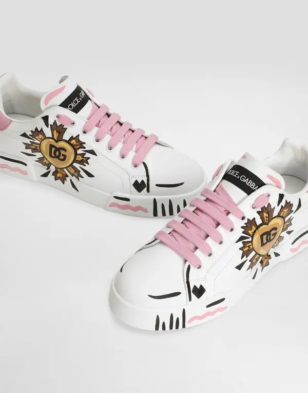 Dolce & Gabbana Portofino Light Strobel Nappa Calfskin Sneakers - Multicolor