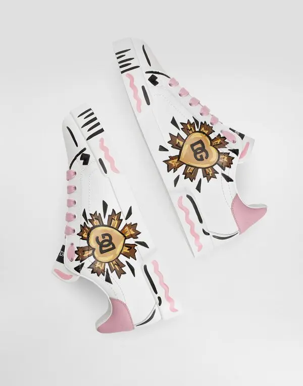 Dolce & Gabbana Portofino Light Strobel Nappa Calfskin Sneakers - Multicolor