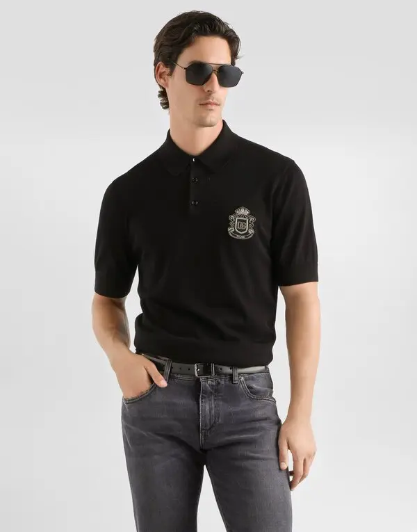 Dolce & Gabbana Cotton Polo Shirt - Black
