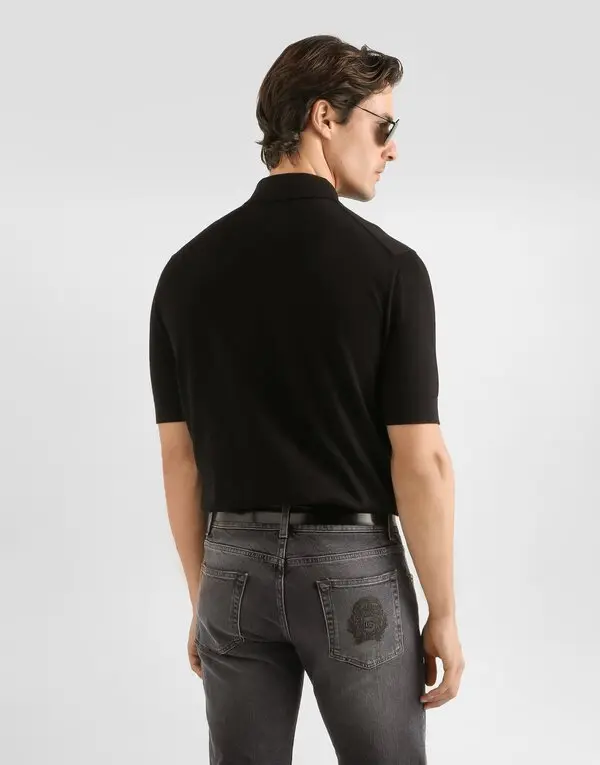 Dolce & Gabbana Cotton Polo Shirt - Black