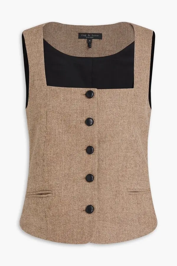 Rag & Bone Mariana Prince Of Wales Checked Vest