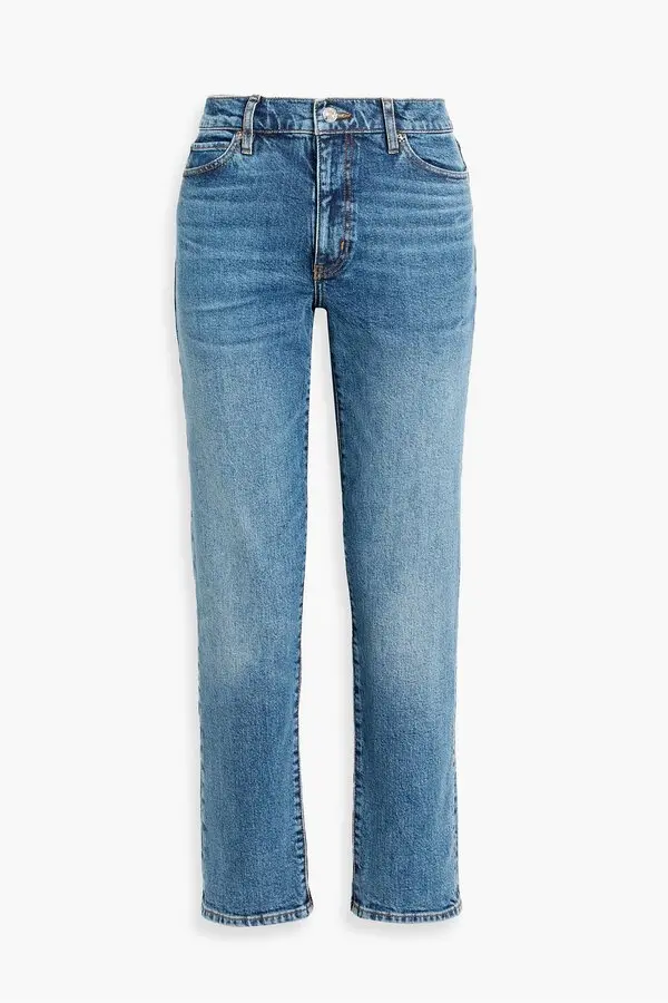 FRAME The Borrowed Faded Boyfriend Jeans - Mid Denim