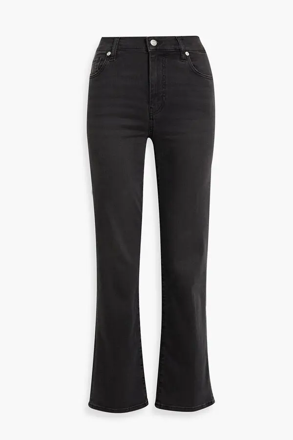 FRAME Le Sleek Straight High-rise Jeans - Charcoal