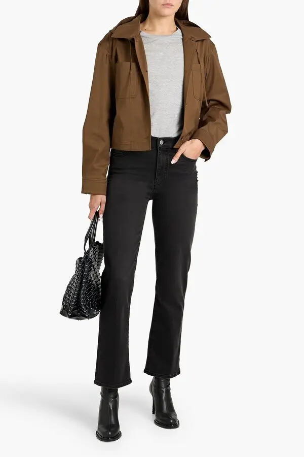 FRAME Le Sleek Straight High-rise Jeans - Charcoal