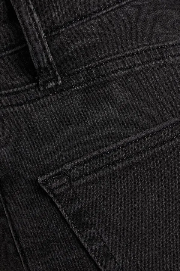 FRAME Le Sleek Straight High-rise Jeans - Charcoal