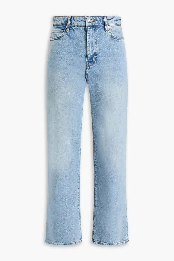 FRAME The Wide High-rise Wide-leg Jeans - Light Denim