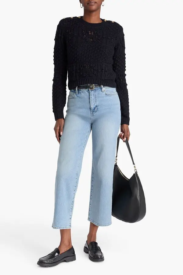 FRAME The Wide High-rise Wide-leg Jeans - Light Denim