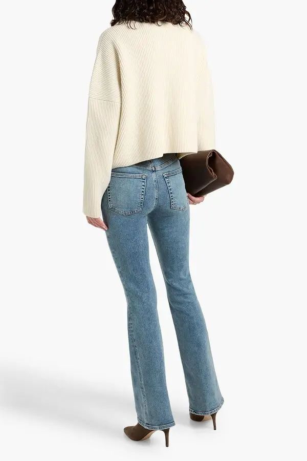 FRAME The Reboot High-rise Bootcut Jeans - Mid Denim