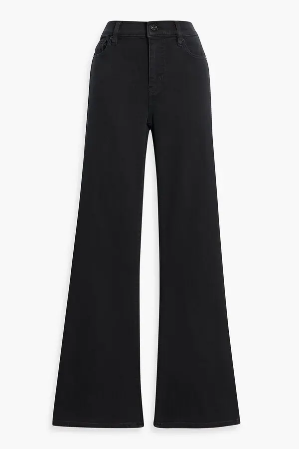 FRAME The Icon Mid-rise Flared Jeans - Black