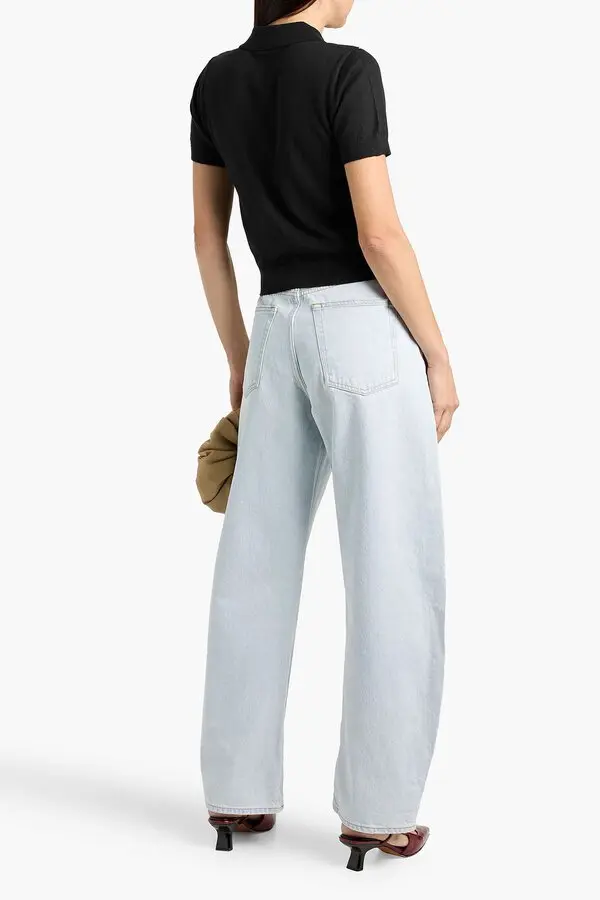 FRAME High-rise Barrel-leg Jeans