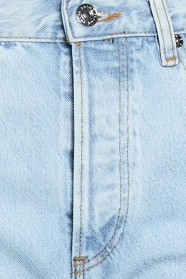 FRAME The Vertical High-rise Straight-leg Jeans - Light Denim