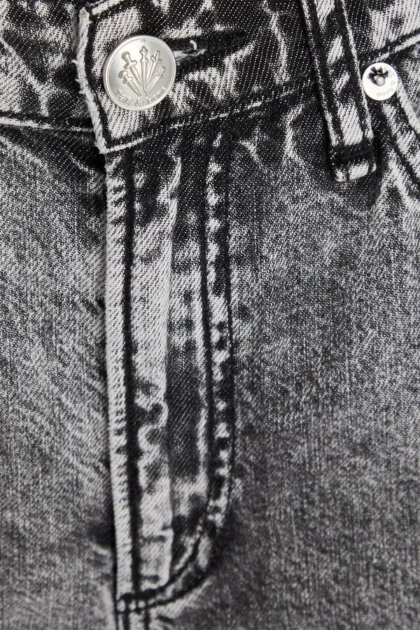Rag & Bone Logan Acid Wash Wide-leg Jeans - Gray