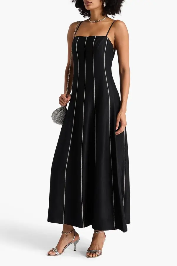 rag and bone dress black Irina Mixed-Media Dress