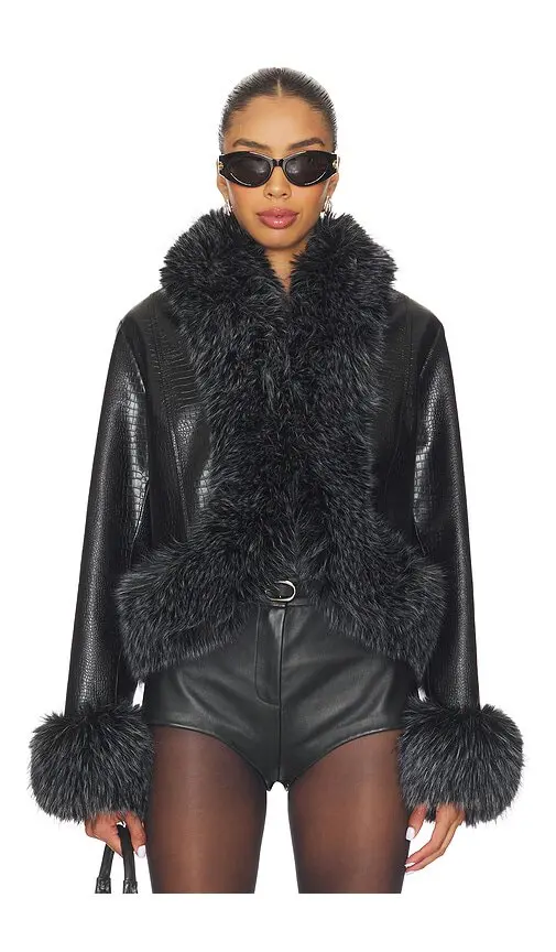 Adrienne Landau Ivy Faux Fur Jacket