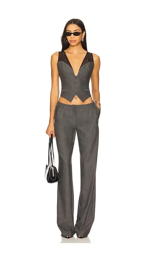 CEREN OCAK Lace Detailed Vest Top