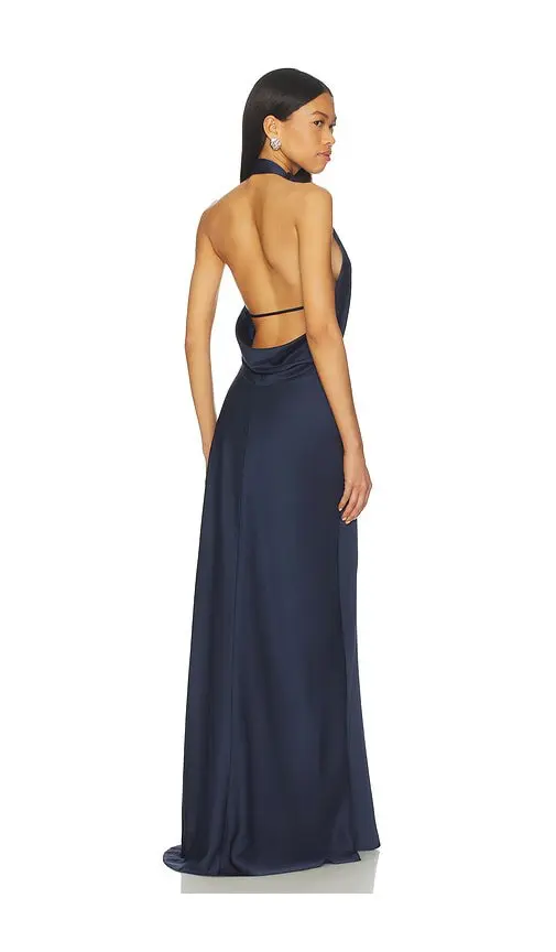 Simkhai Reannon Draped Gown - Midnight