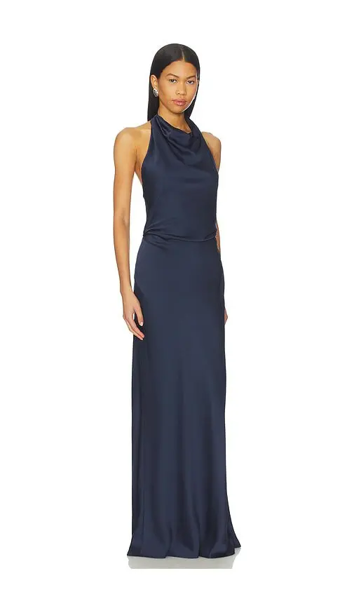 Simkhai Reannon Draped Gown - Midnight