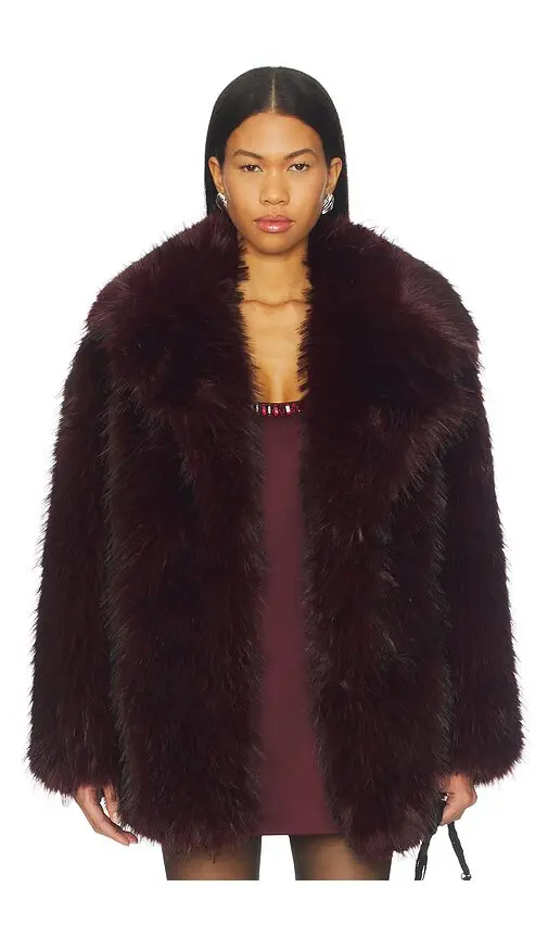 LAMARQUE Finaya Faux Fur Trench Coat