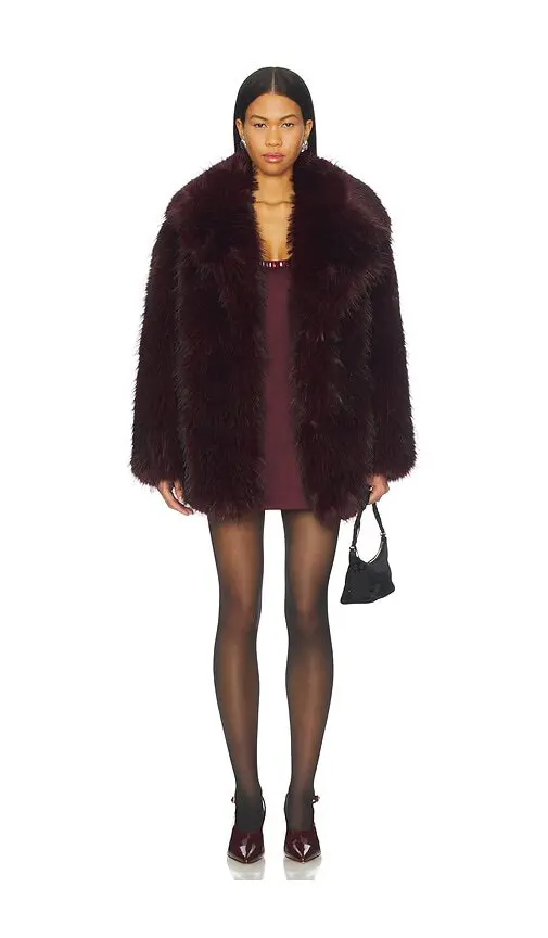 LAMARQUE Finaya Faux Fur Trench Coat