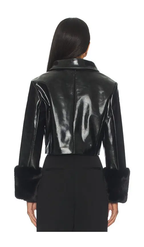 LAMARQUE Hedda Jacket With Faux Fur Trim