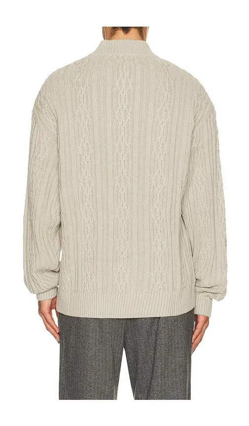 BOUND Cable Knit Half Zip Sweater